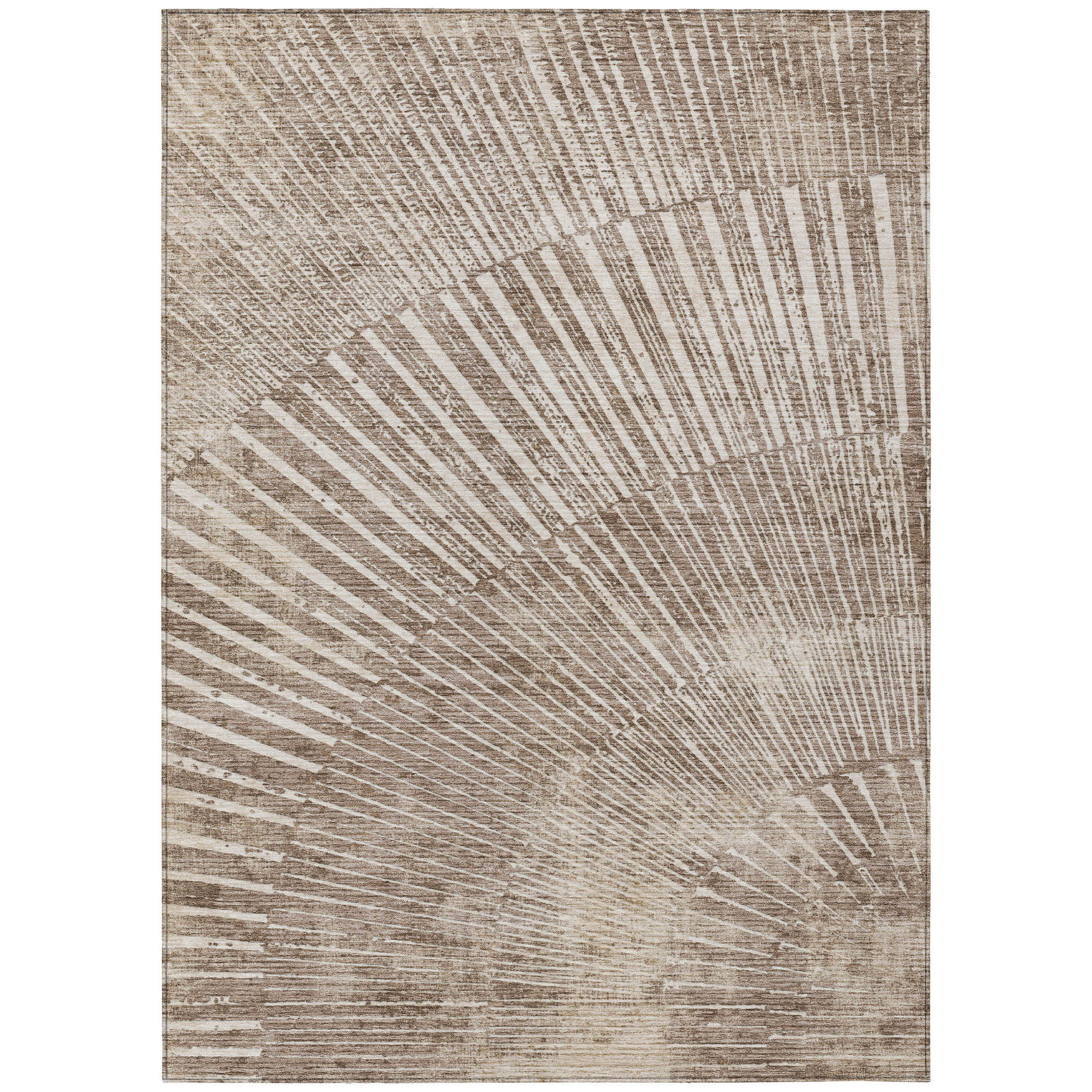 HomeRoots 10' X 14' Taupe and Ivory Abstract Washable Non Skid Indoor ...