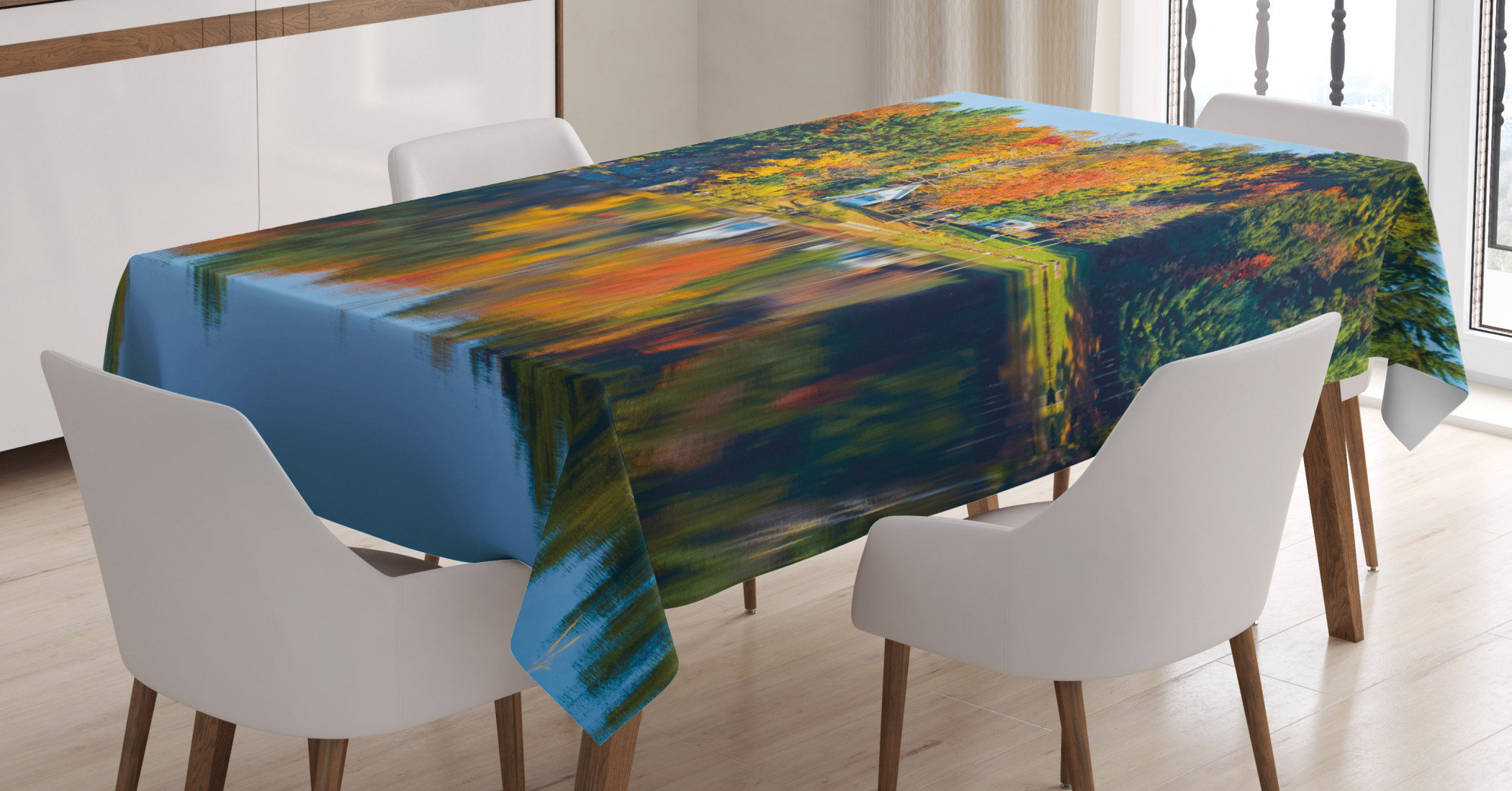East Urban Home Landscape Tablecloth | Wayfair