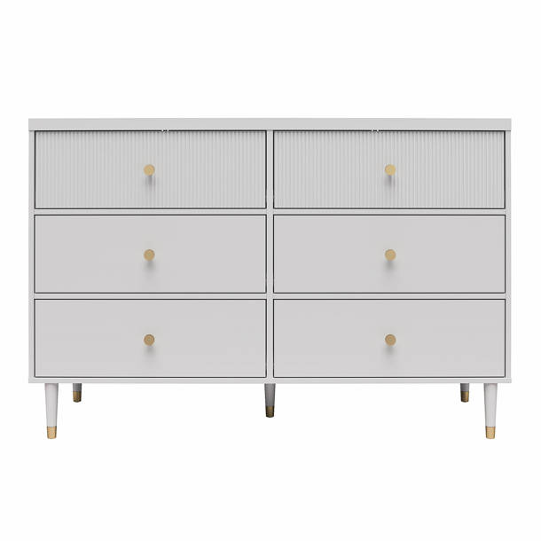 CosmoLiving by Cosmopolitan Elizabeth 6 Drawer 54.4'' W Dresser ...
