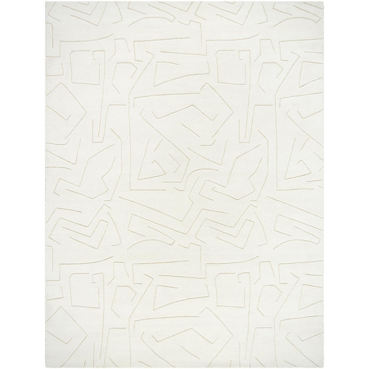 Lorette Hand Tufted Wool White Rug & Reviews | AllModern