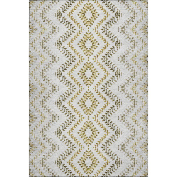 Bungalow Rose Premium Machine Washable Prisco Taupe Rug | Wayfair