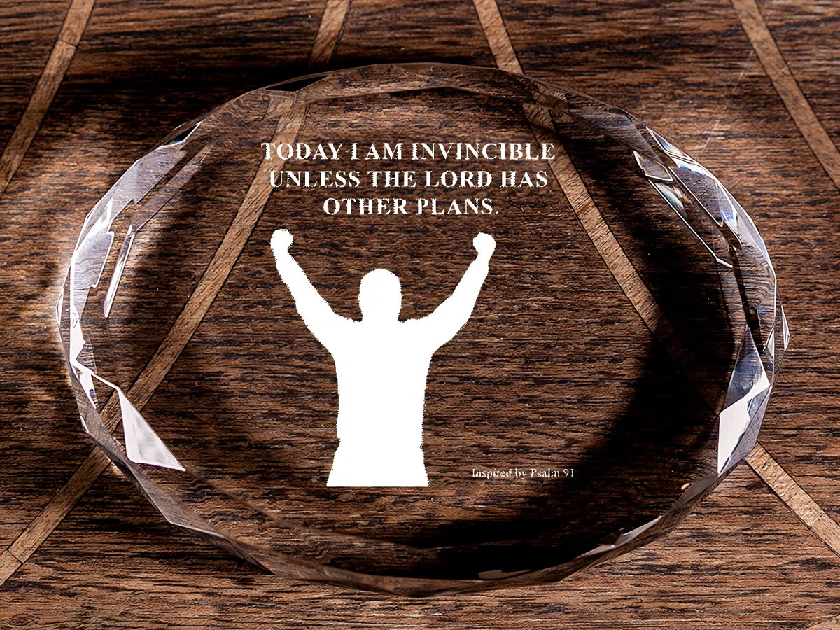 Trinx Today I am Invincible Unless the Lord Has Other Plans Faceted ...