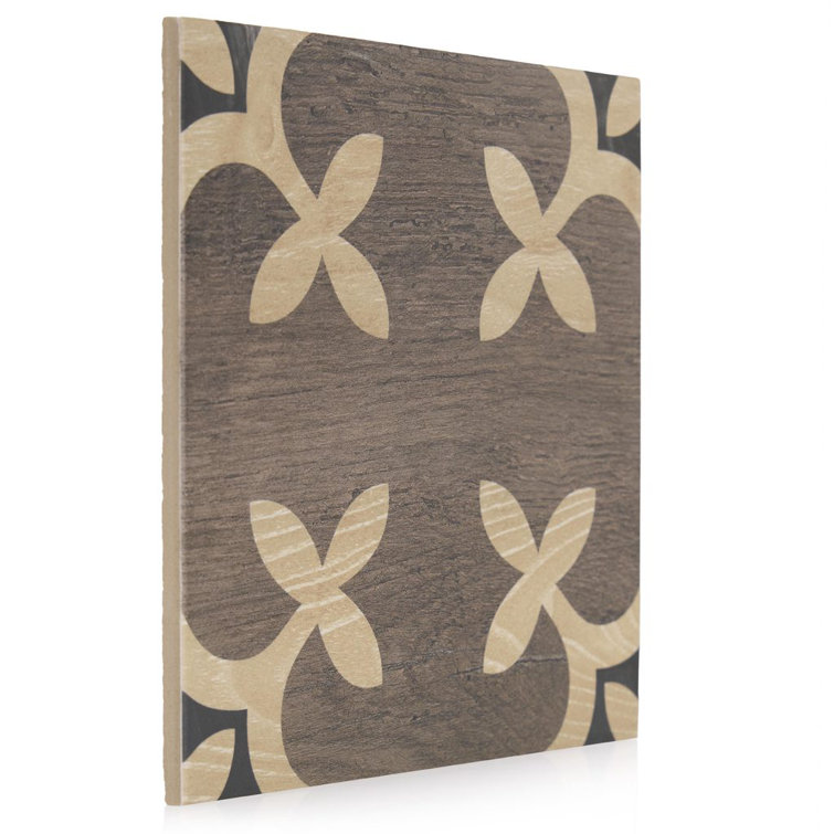 Industry Tile 8x8 Art Wood Design 9 Porcelain Tile | Wayfair