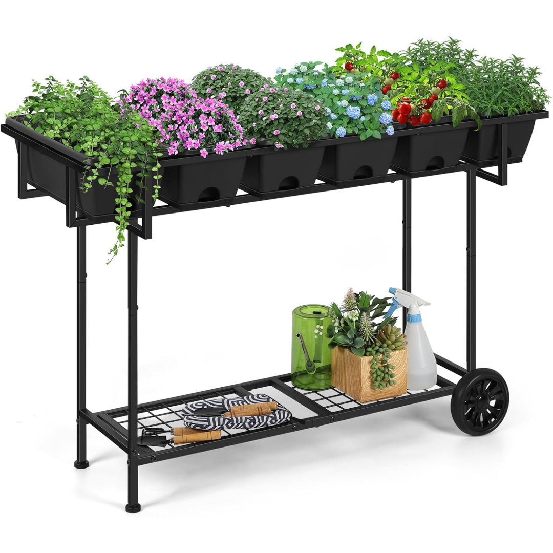 Arlmont & Co. Plastic Raised Garden Bed Outdoor With Legs 43X17x29 In ...