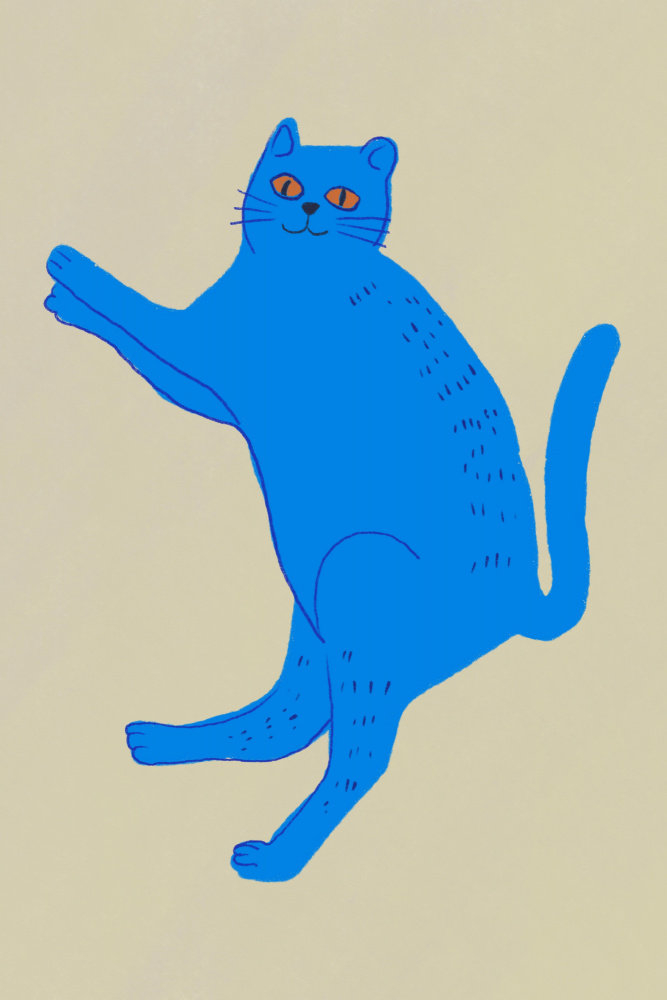Lark Manor Blue Cat Dance | Wayfair.co.uk
