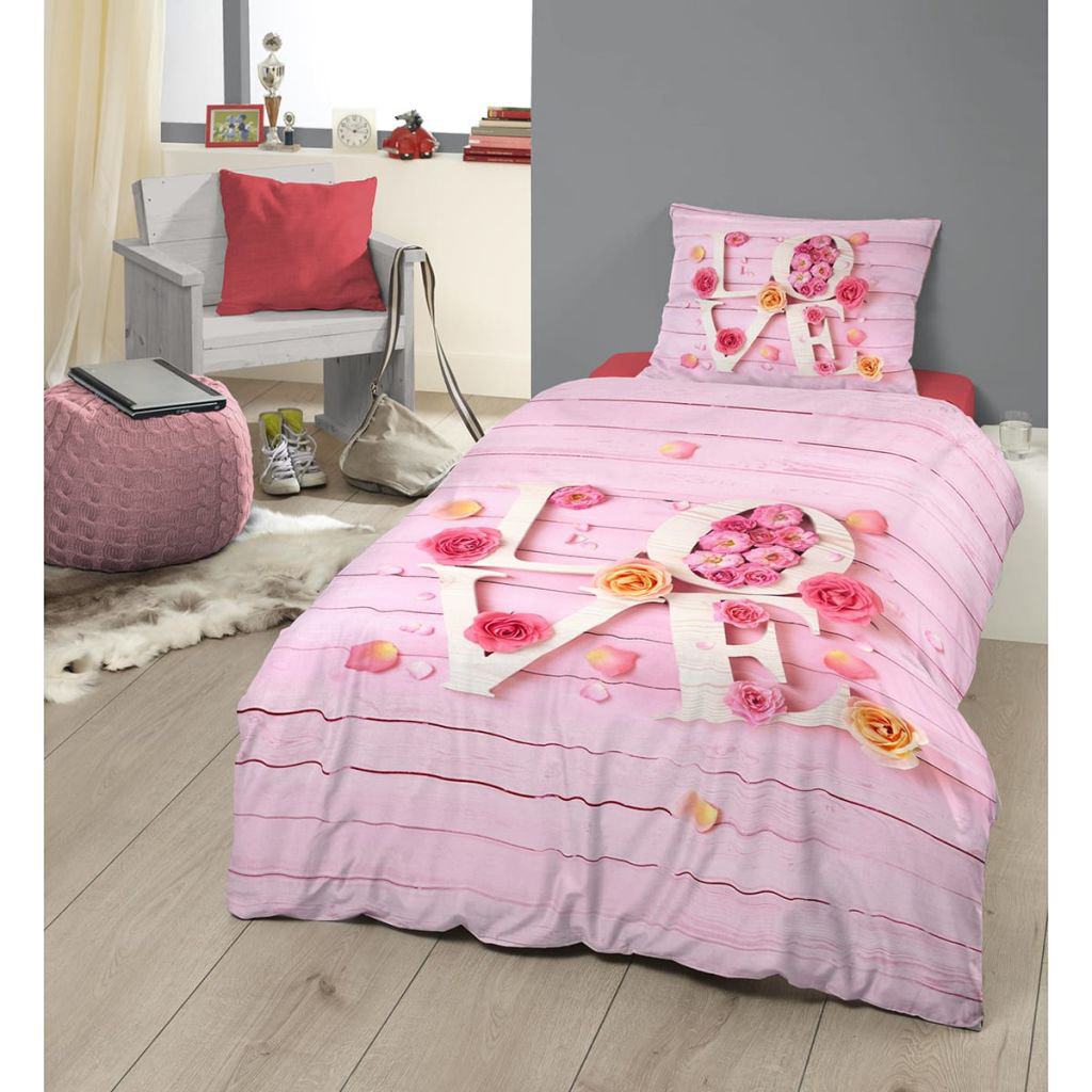 Lily Manor Good Morning Duvet CoverLove Pink | Wayfair.co.uk