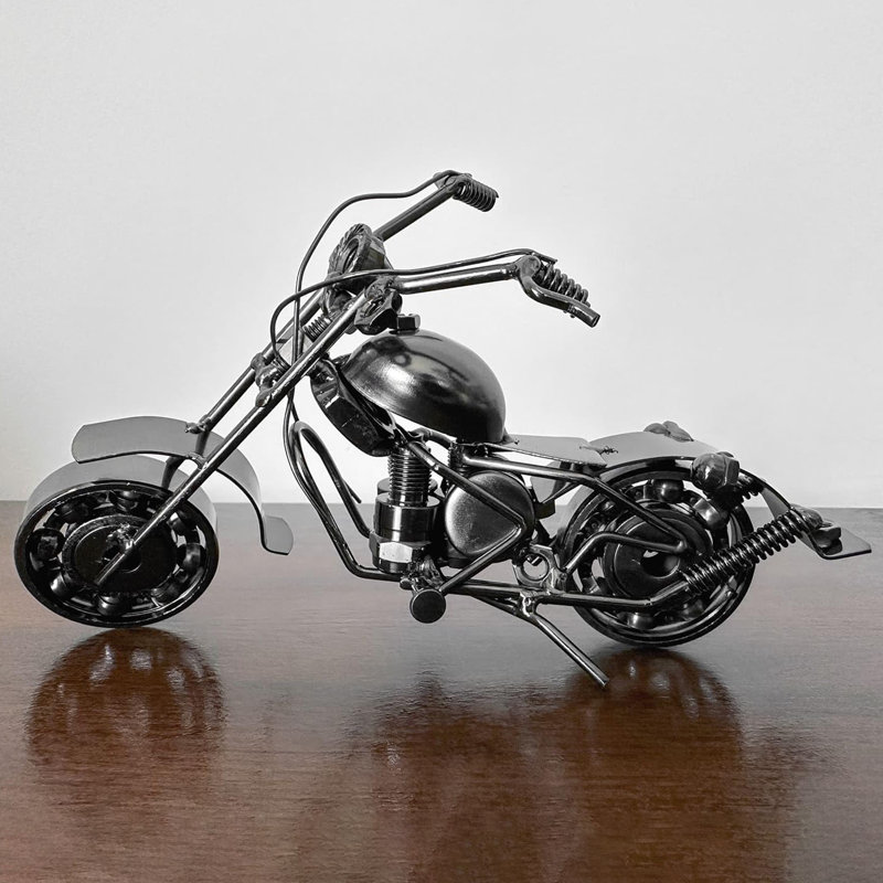 17 Stories Iron Motorcycle Statue | Wayfair