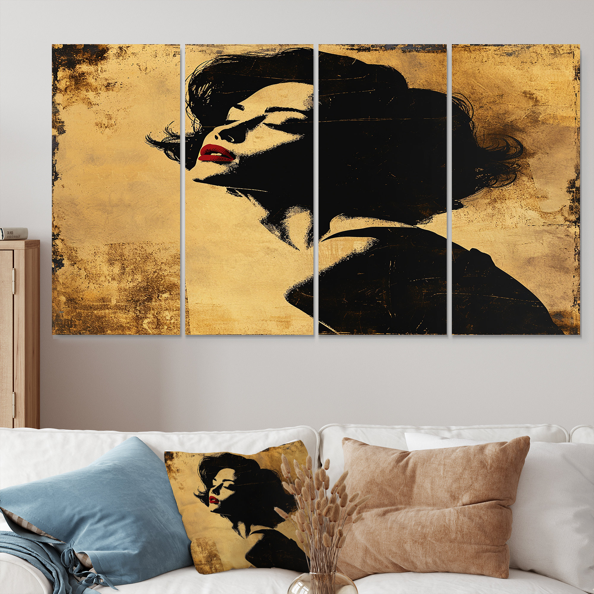 Lark Manor Sensuous Sepia Retro Beauty - Woman Sensual Wall Art Decor 4 ...