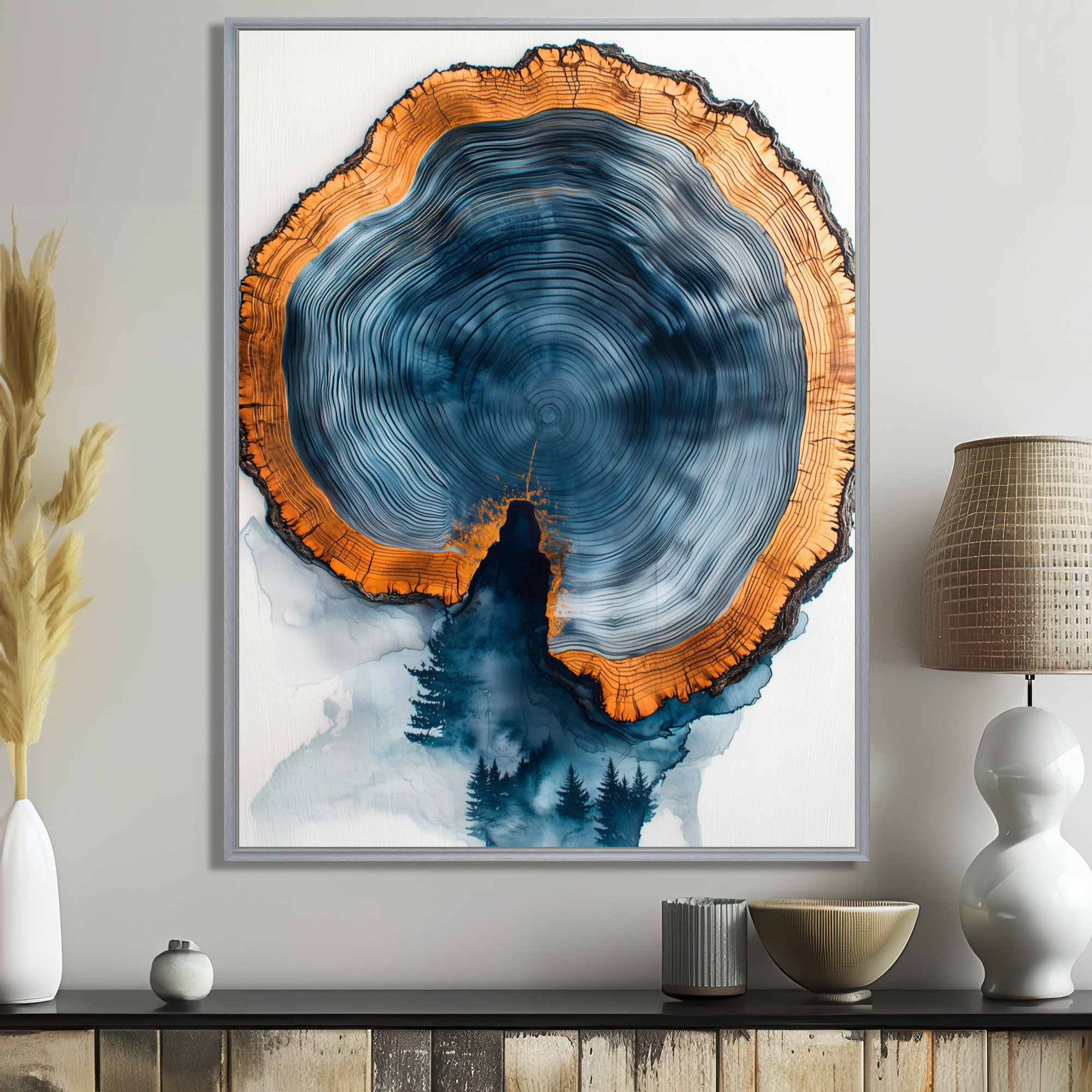 Millwood Pines Govani Wood Slide Of A Blue Lake Forest II - Wood Slide ...