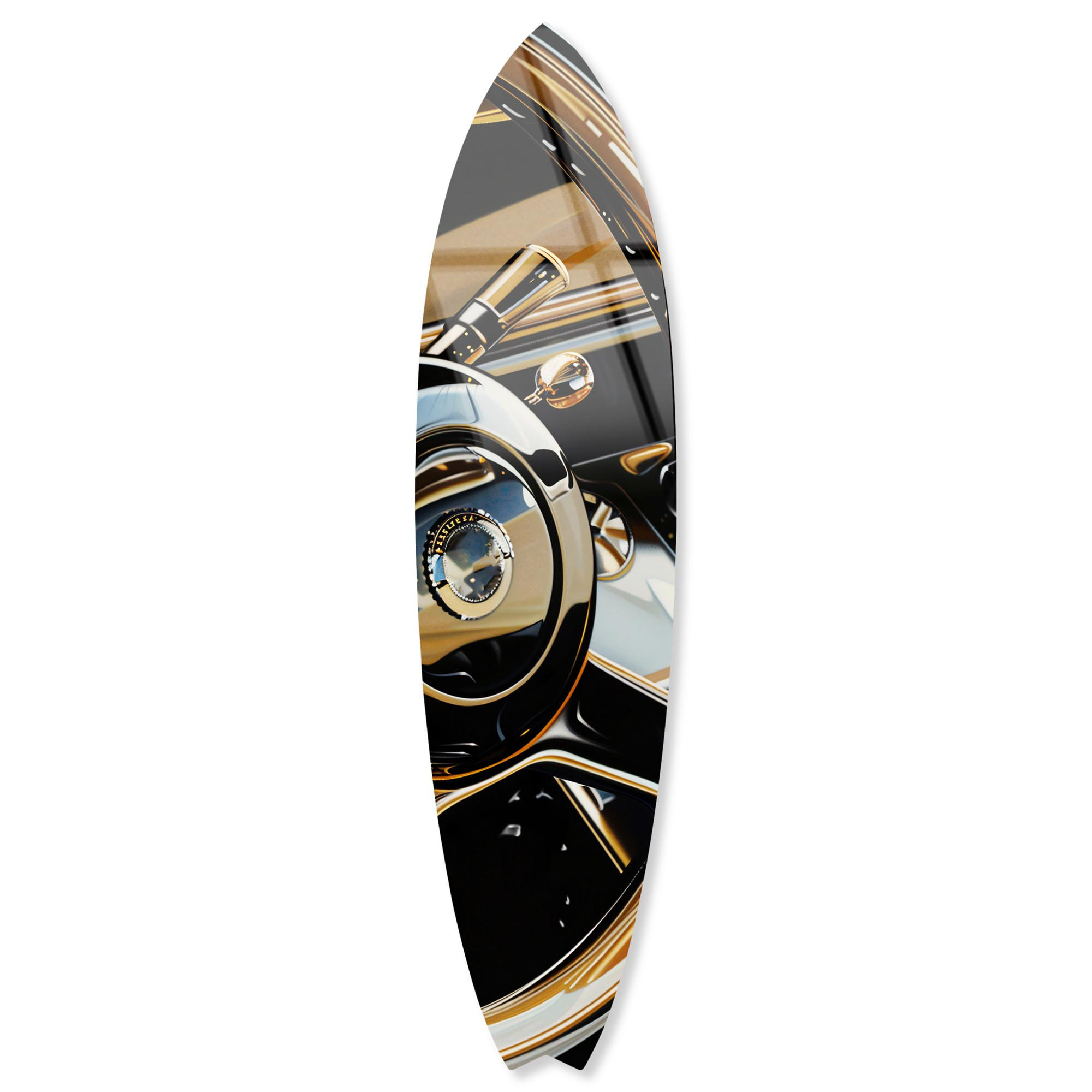 Notori Art Elegant Steering Wheel Surfboard Acrylic Coastal Wall Art by ...