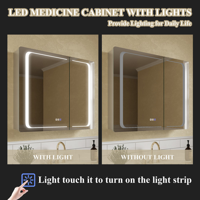 House of Hampton® Jayliz Recessed or Surface Mount Frameless 2 Doors ...