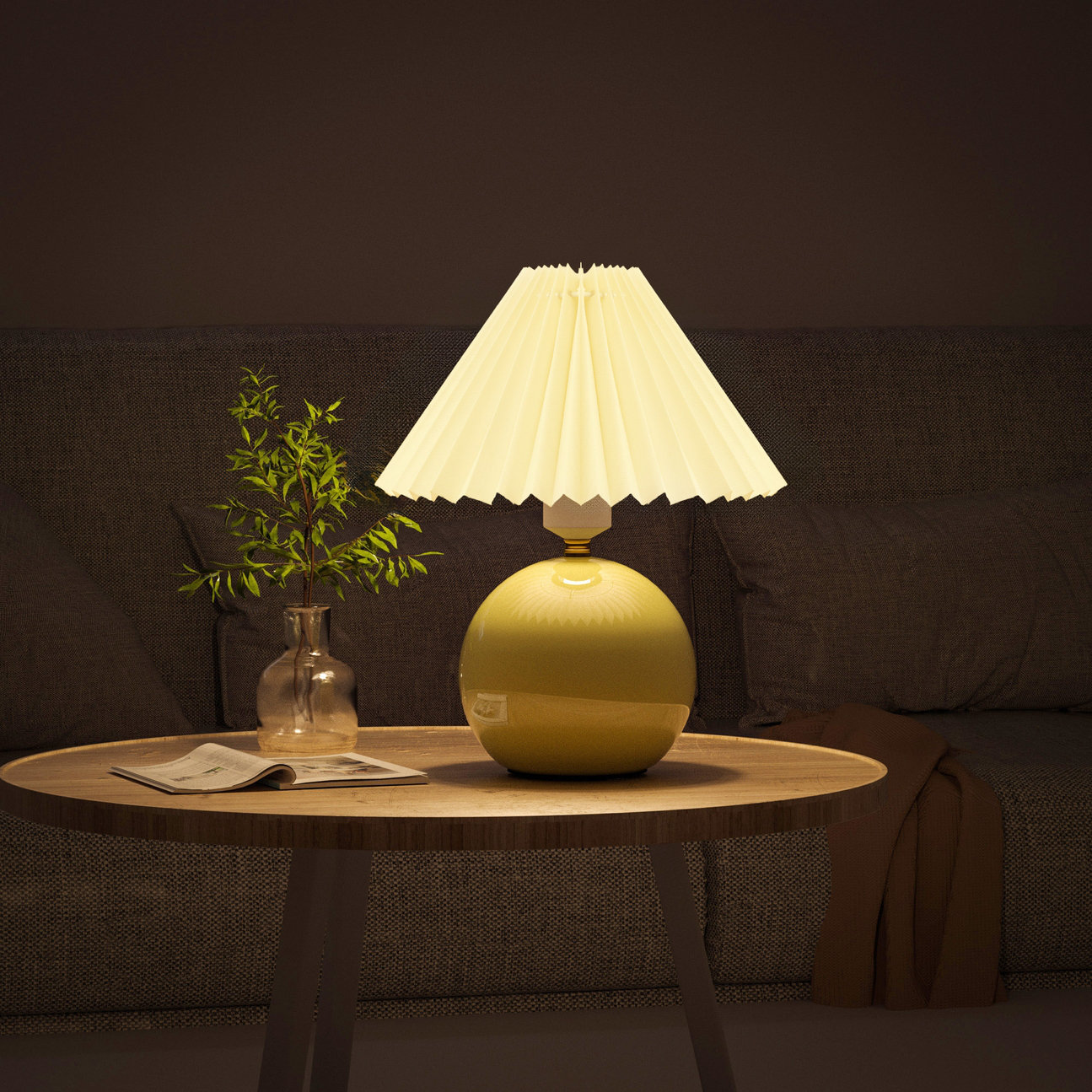 Ebern Designs Ceramics LED Table Lamp with Lampshade | Wayfair