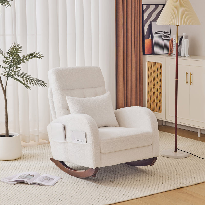 George Oliver Upholstered Teddy Rocking Chair & Reviews | Wayfair