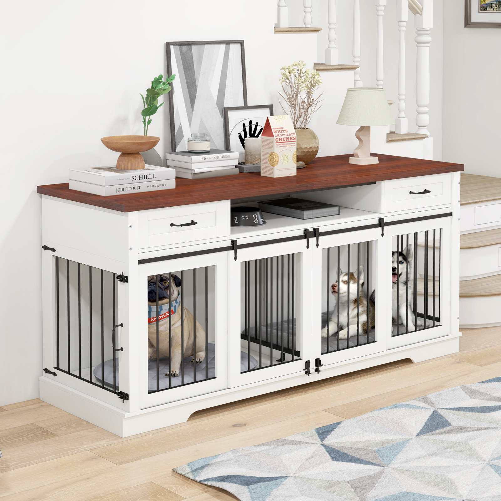 Tucker Murphy Pet™ Livofloral 70.9" Extra Large Dog Crate Furniture for ...