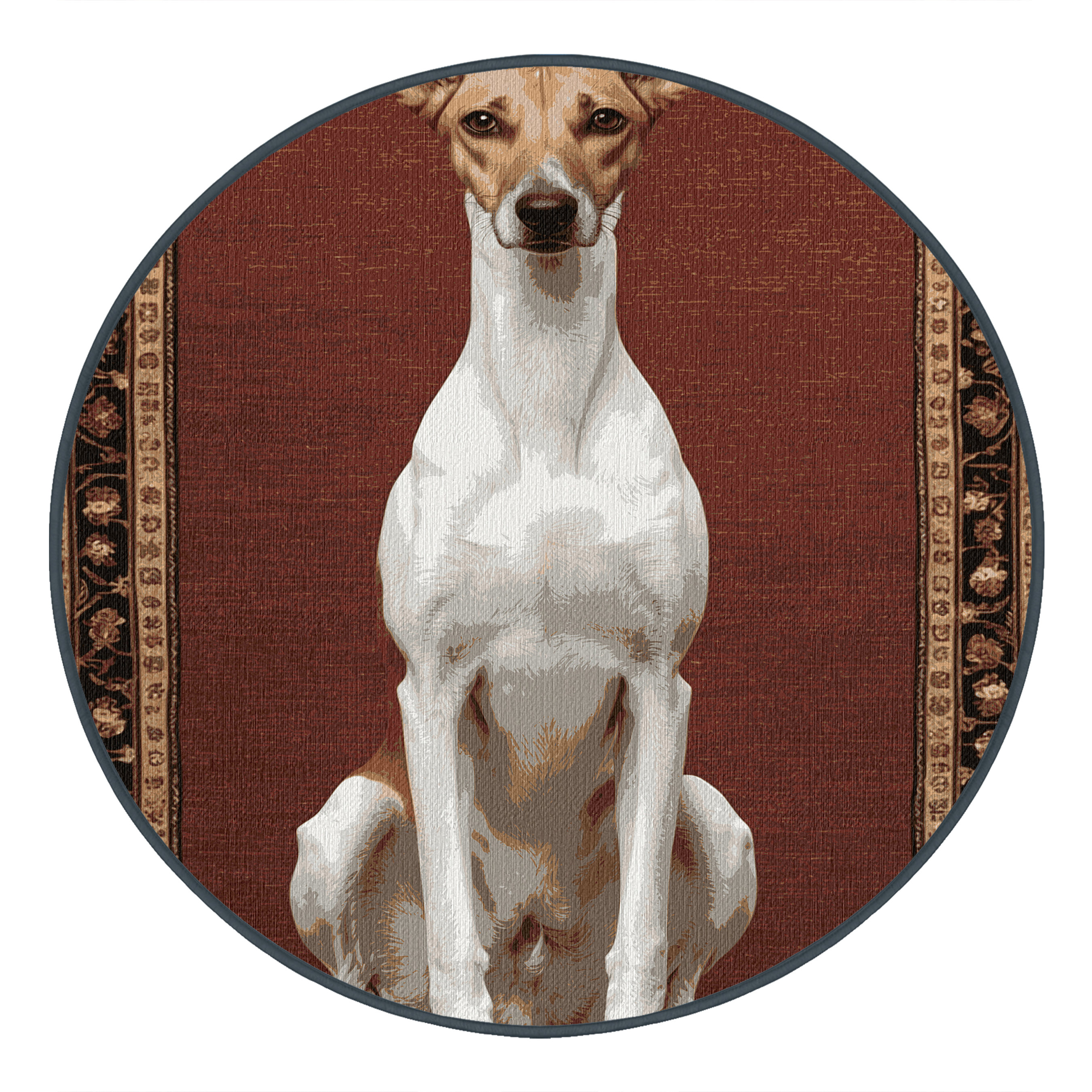 Hokku Designs Washable Ibizan Hound Dogs Area Rug | Wayfair