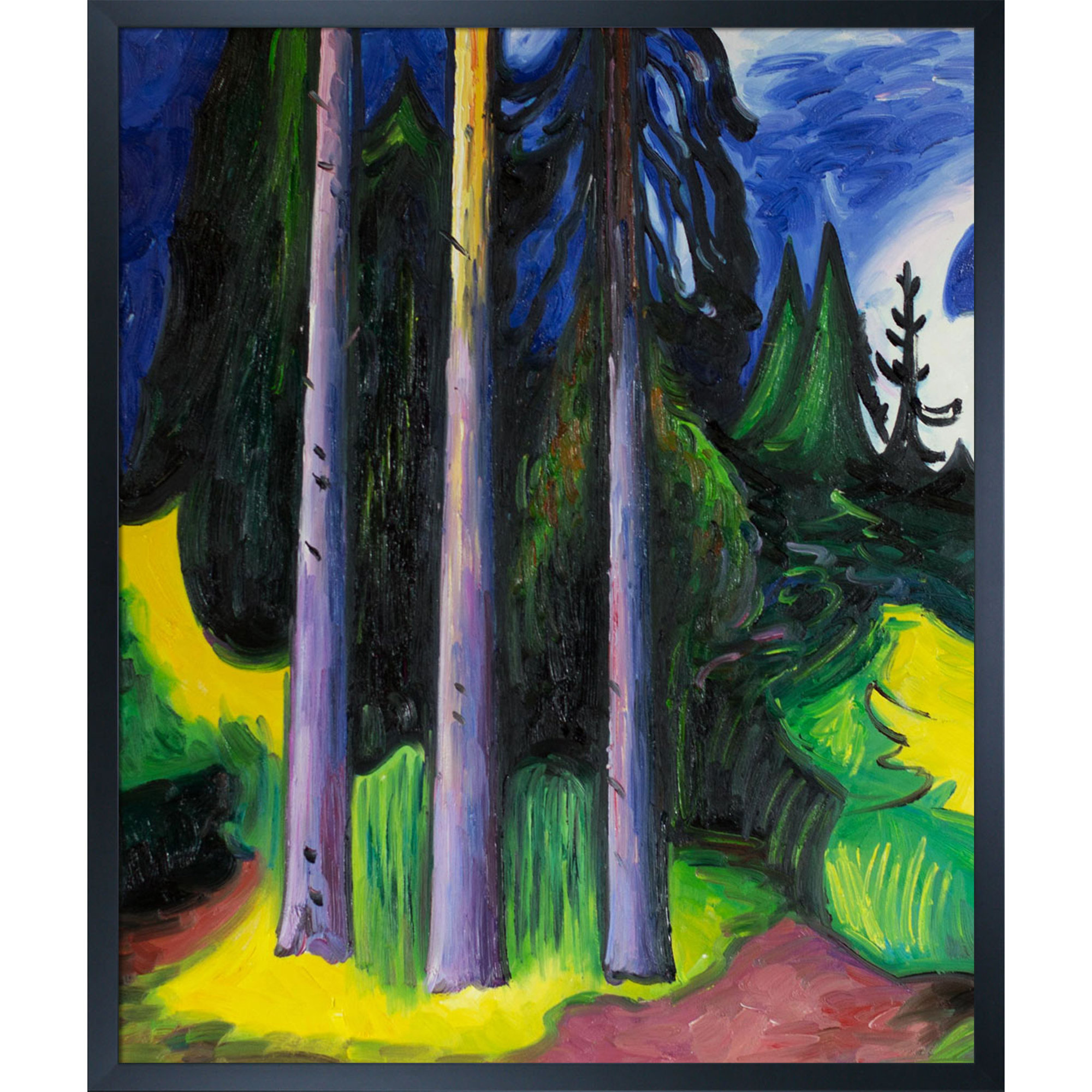 Wildon Home® Forest, 1903 by Edvard Munch - Floater Frame Painting on ...
