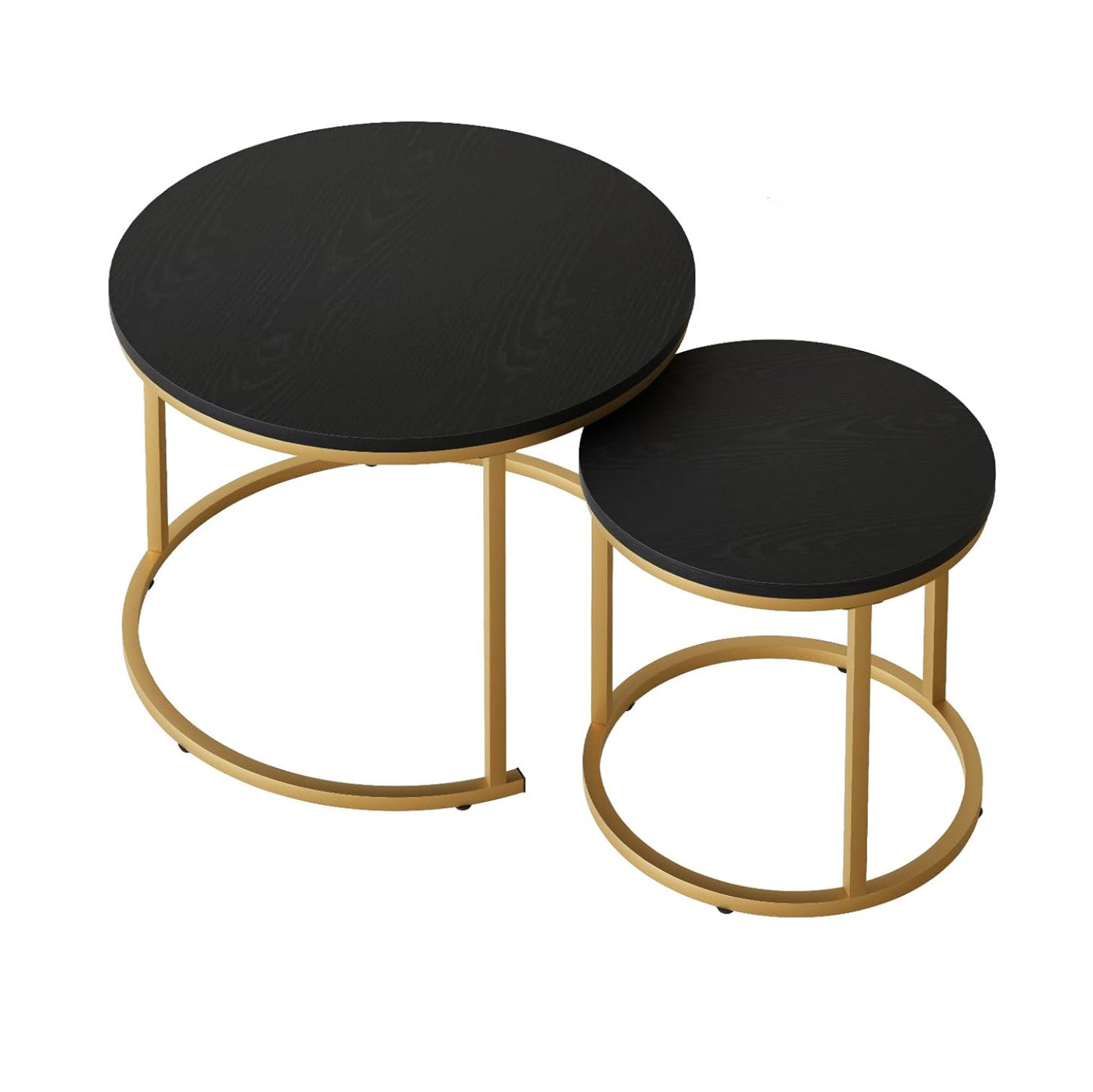 George Oliver Nesting Coffee Table Round Side Table Set of 2 | Wayfair