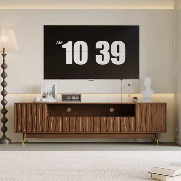 George Oliver Mid Century Modern Tv Stand Wood Entertainment Center ...