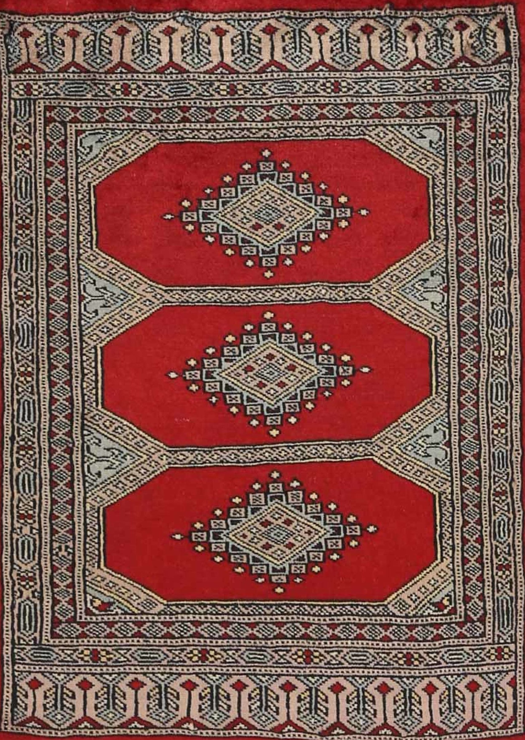 Hokku Designs Oriska Hand-Tufted Wool Red Area Rug | Wayfair