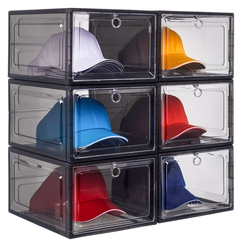 Rebrilliant 6 Pair Stackable Shoe Storage Box | Wayfair