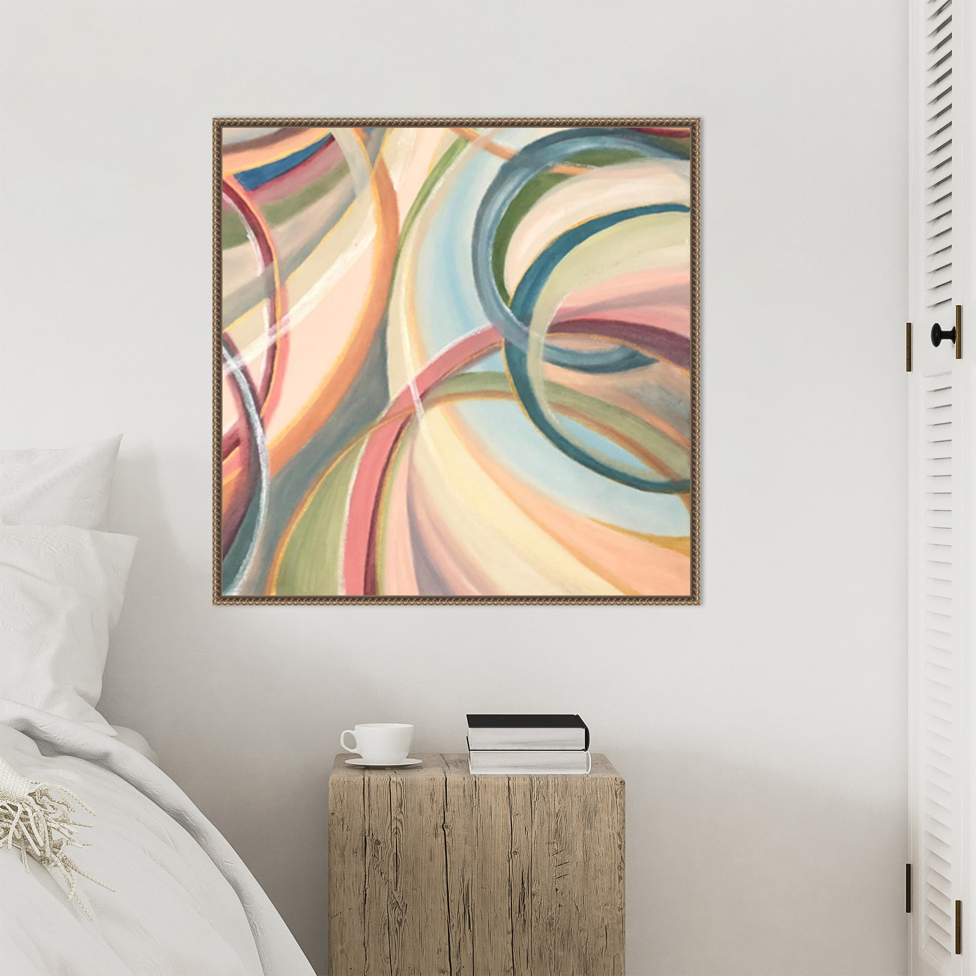 Bay Isle Home™ Overlapping Rings III by Lee C Framed Canvas Wall Art ...