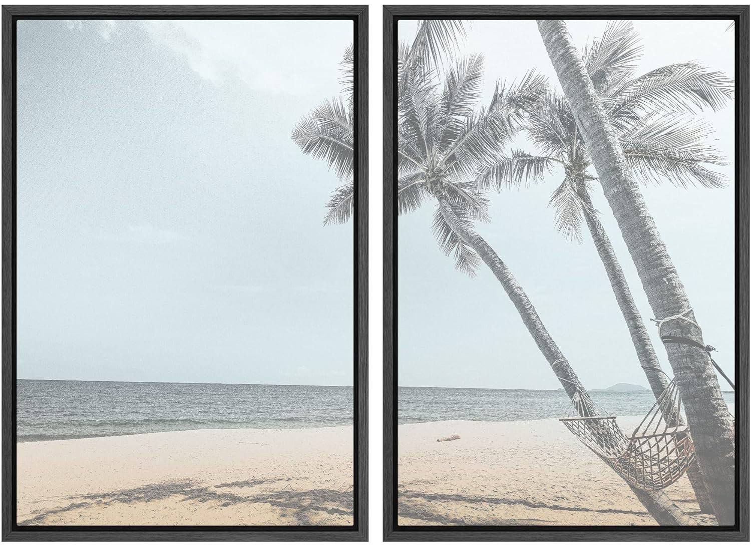 wall26 Vintage Retro Washed Out Palm Trees Over Beach Nature Wilderness ...