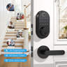 HMI Metal Front Door Lever with Fingerprint Smart Lock with TUYA | Wayfair