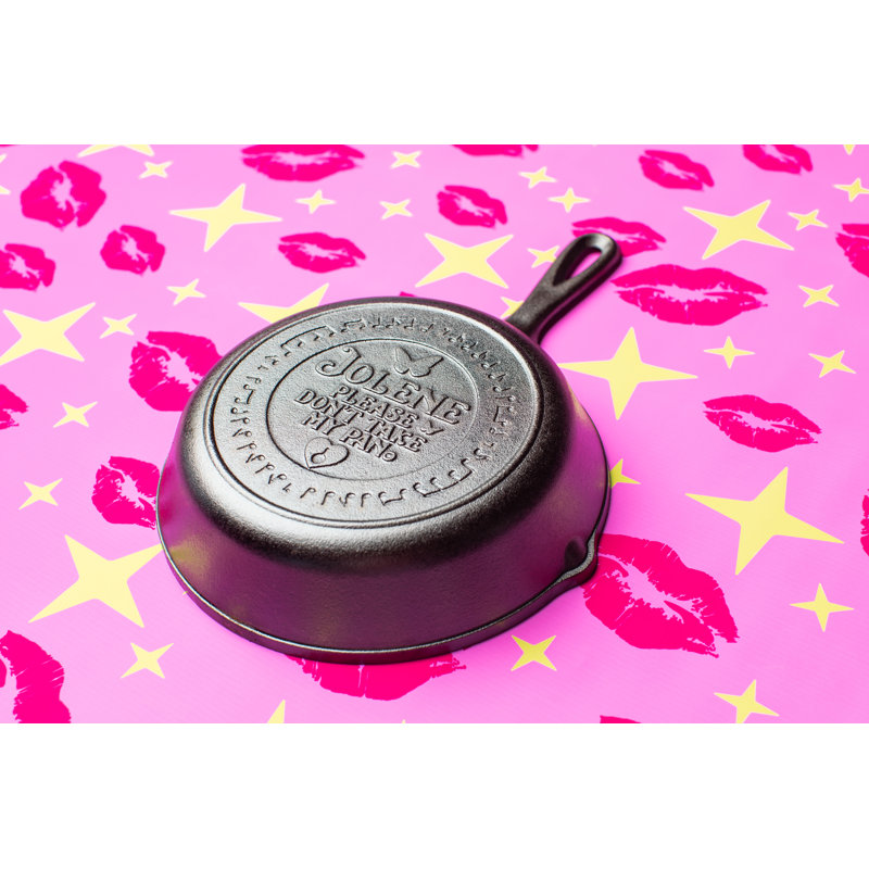 Lodge Cast Iron Skillet with Dolly Logo | Wayfair