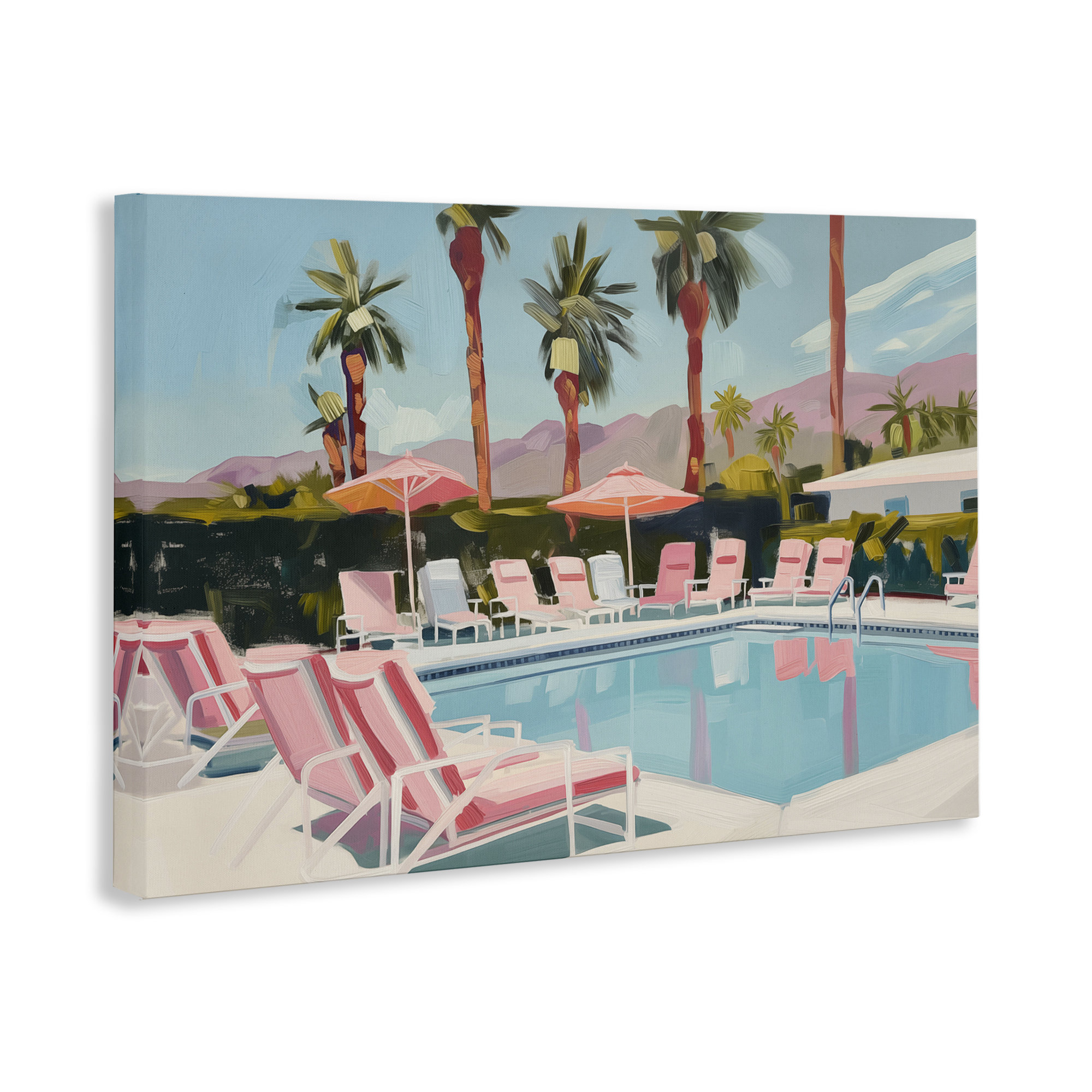 George Oliver Palm Springs Swimming Pool Canvas Wall Art by Arlington ...