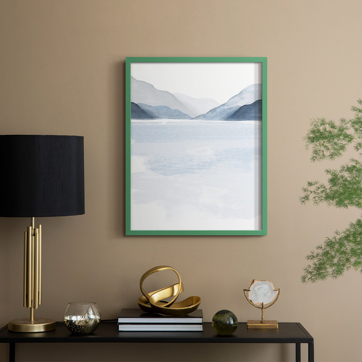Beachcrest Home™ Glacial Lake I Framed Print - Solid Wood | Wayfair