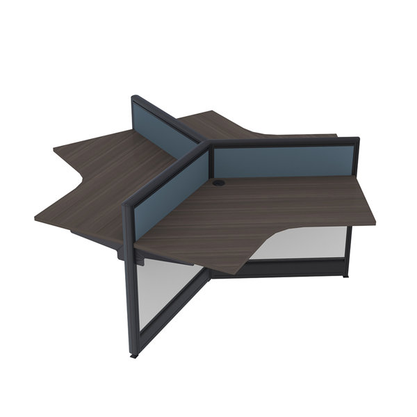 Skutchi Designs, Inc. Emerald Cubicle Collection Corner 3 Person ...