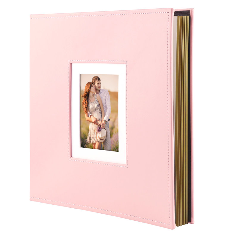 Ebern Designs Pink Photo Album for DIY Self-stick Holding Pictures with ...