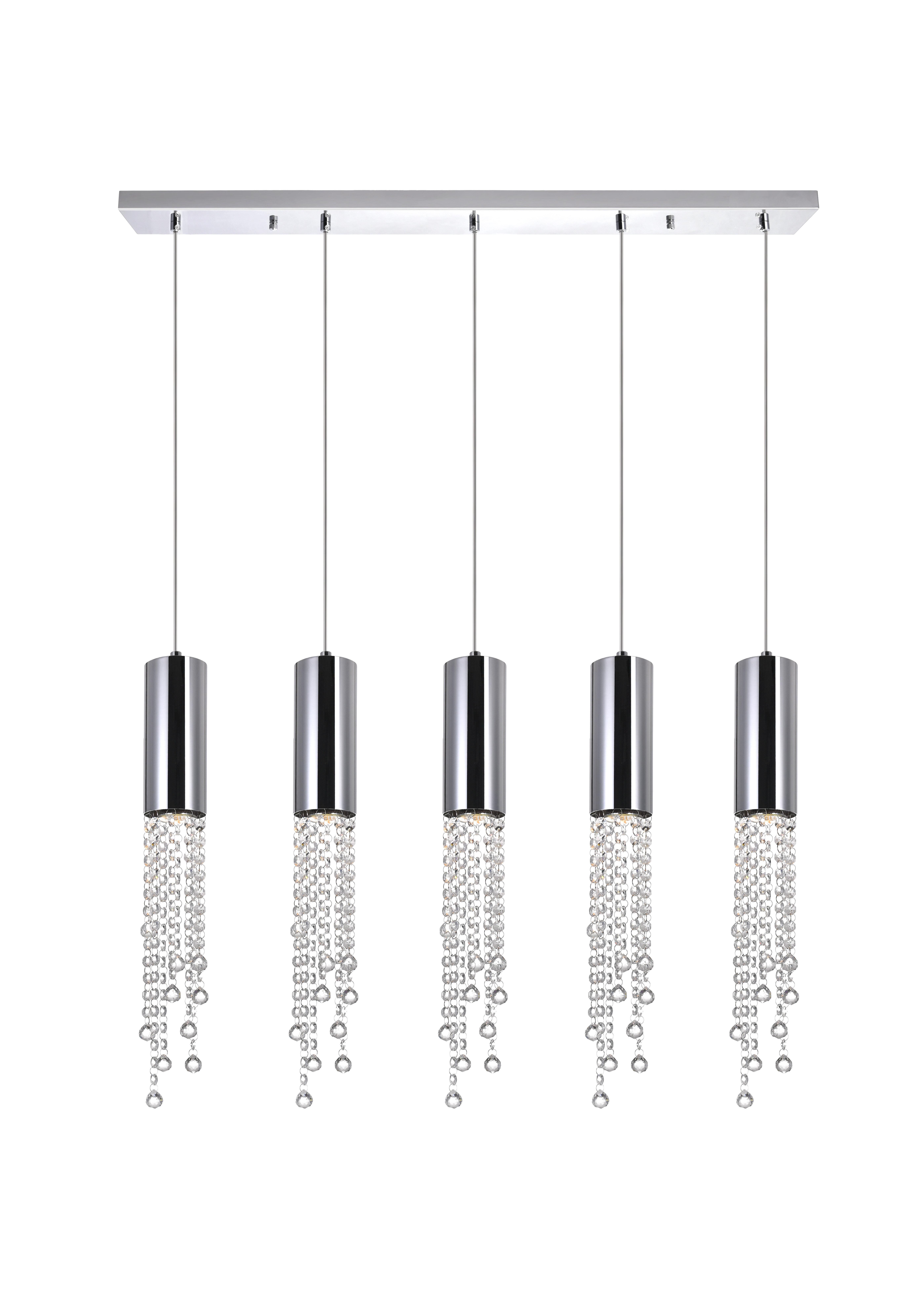 Orren Ellis Bain 5 - Light Kitchen Island Linear Pendant & Reviews ...