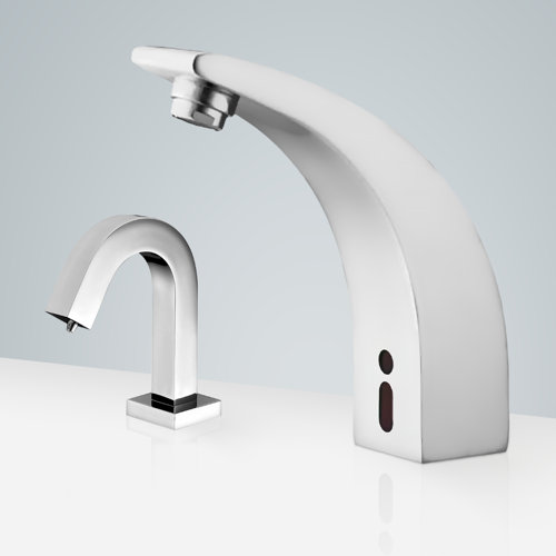 BathSelect Verona Chrome Touchless Motion Sensor Faucet Automatic Soap ...
