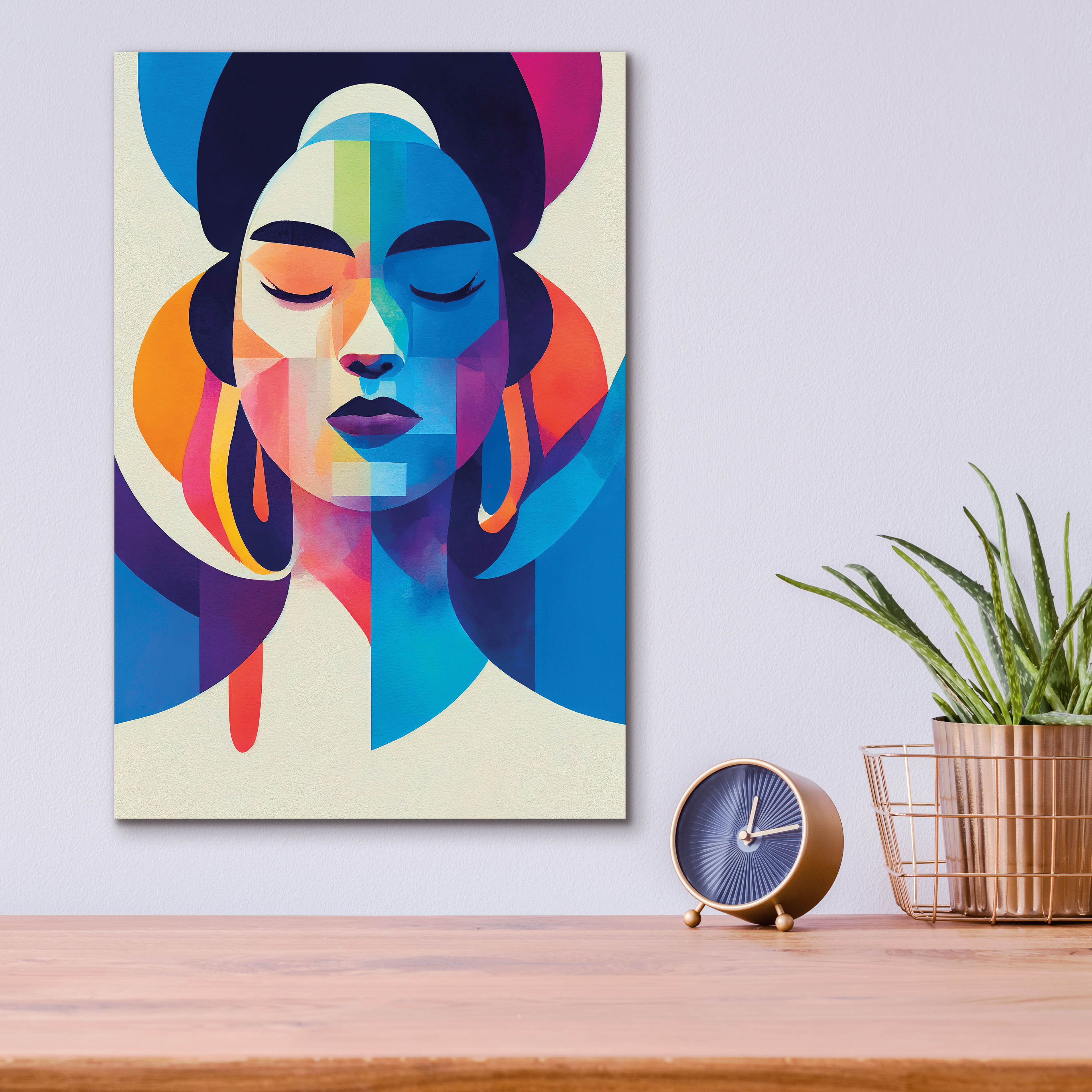 Ivy Bronx 'Colorful Portrait' by Design Fabrikken Acrylic Glass Wall ...