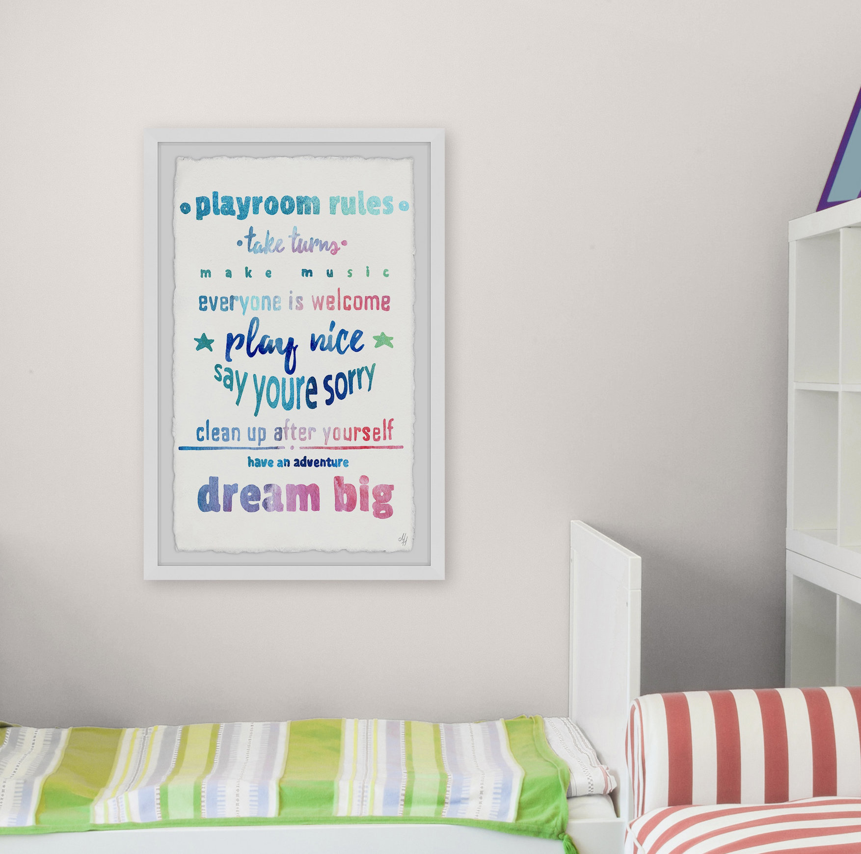 Isabelle & Max™ Rieves Dreamy Playroom Rules Framed Print | Wayfair