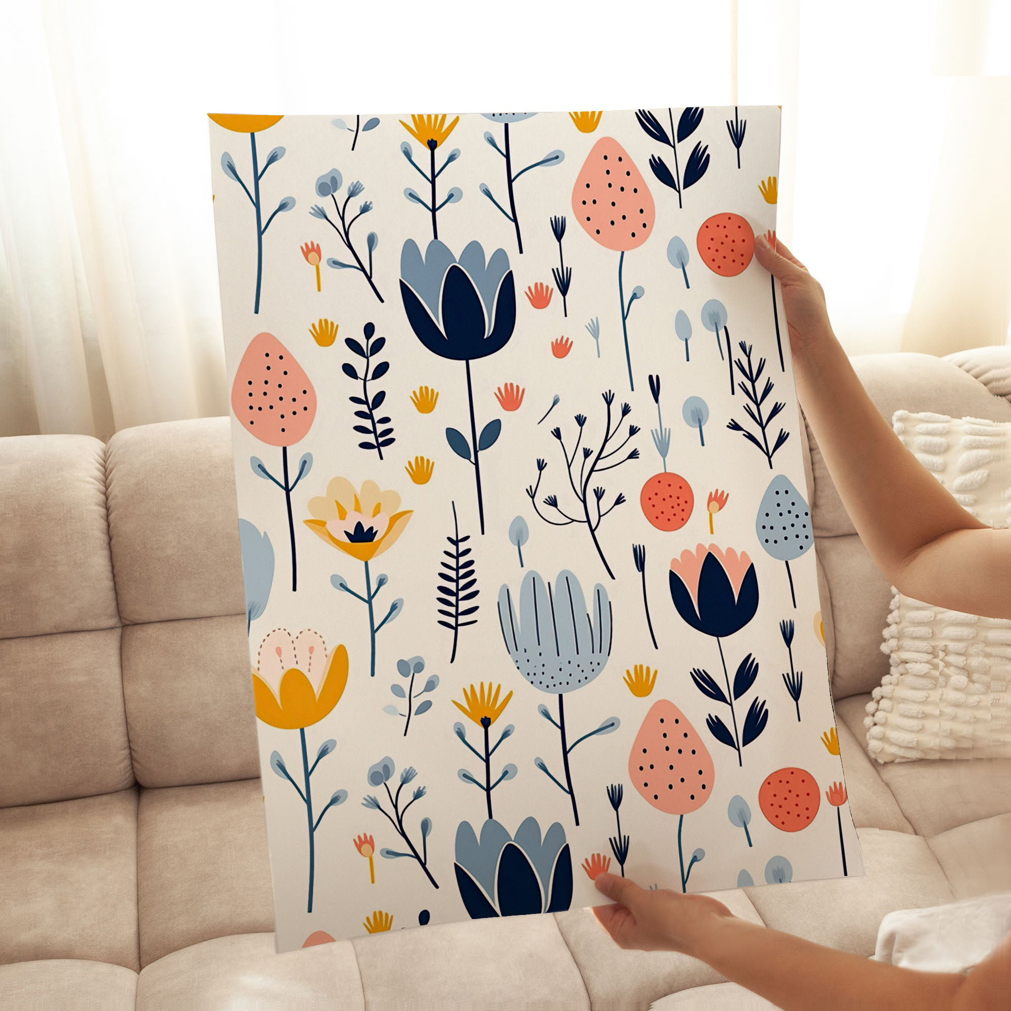 Winston Porter Botanical Scandinavian Flower Pattern VIII Scandinavian ...