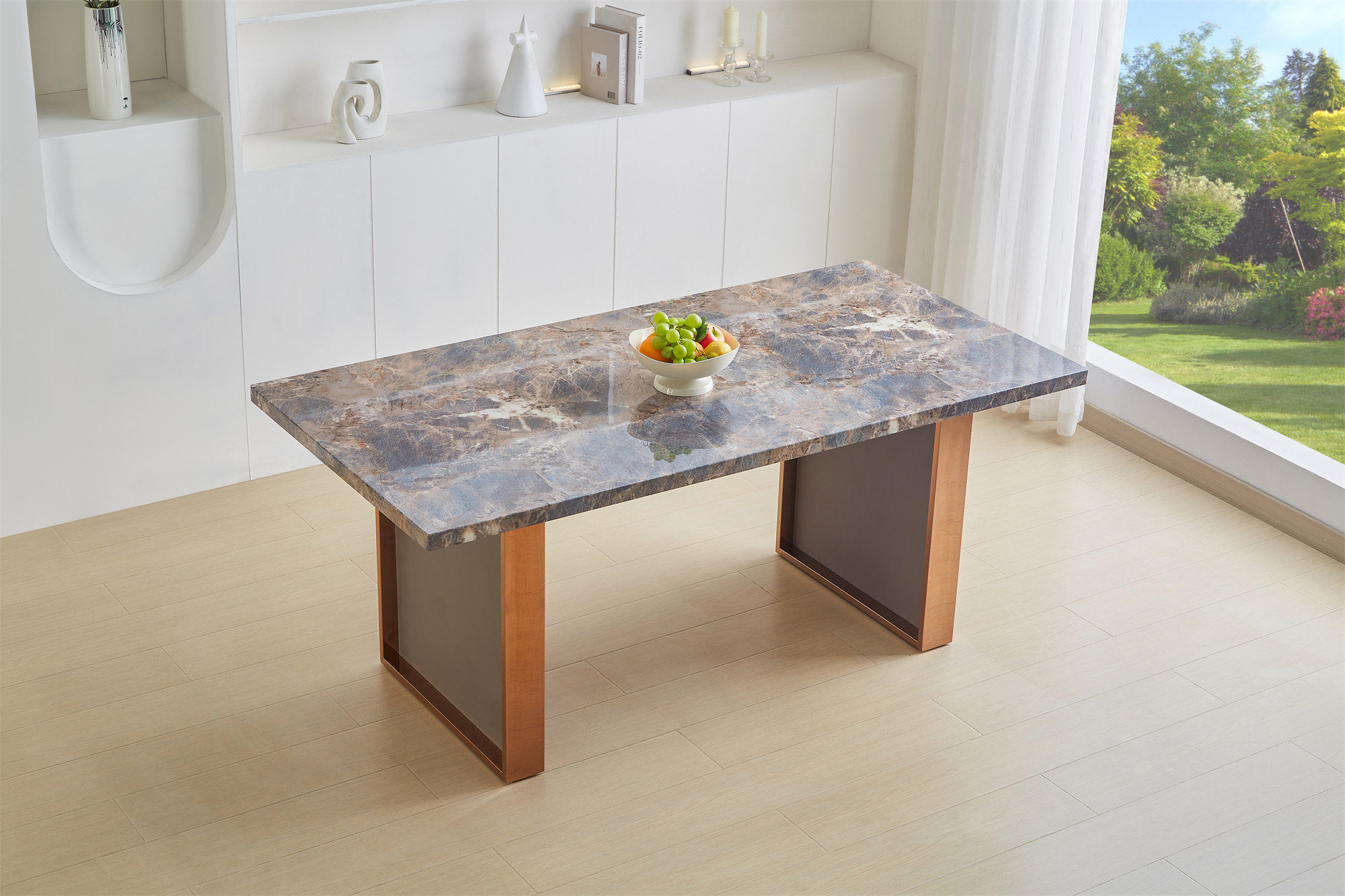 Mercer41 Faux Marble Mdf Dinning Table For 6 Or 8 (Only Tables, No ...