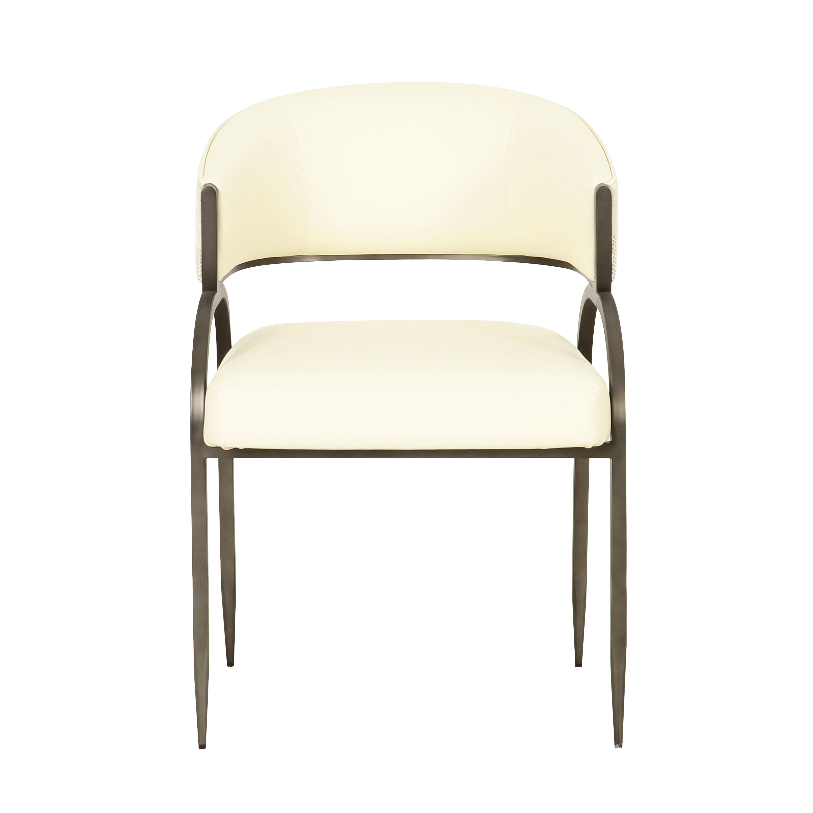 George Oliver Tatum Cream and 2-Tone Jacquard Dining Chair | Wayfair
