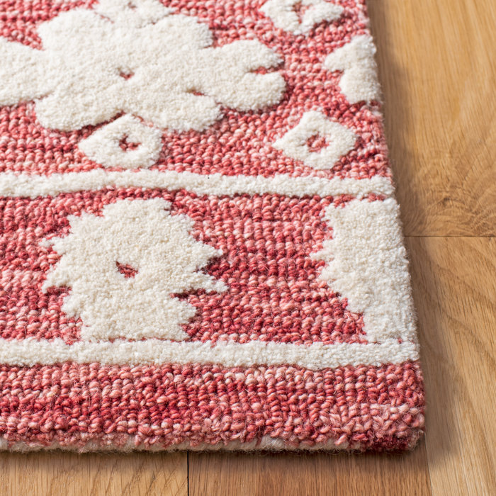 Dakota Fields Handmade Wool Rust Rug | Wayfair