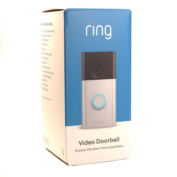 Ring Video Doorbell Push Button 2nd Gen - Satin Nickel & Reviews | Wayfair
