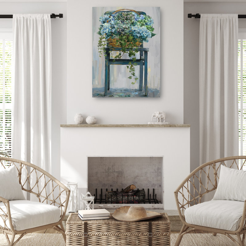 Red Barrel Studio® Farmhouse Hydrangeas by Studio Arts Canvas Art Print ...
