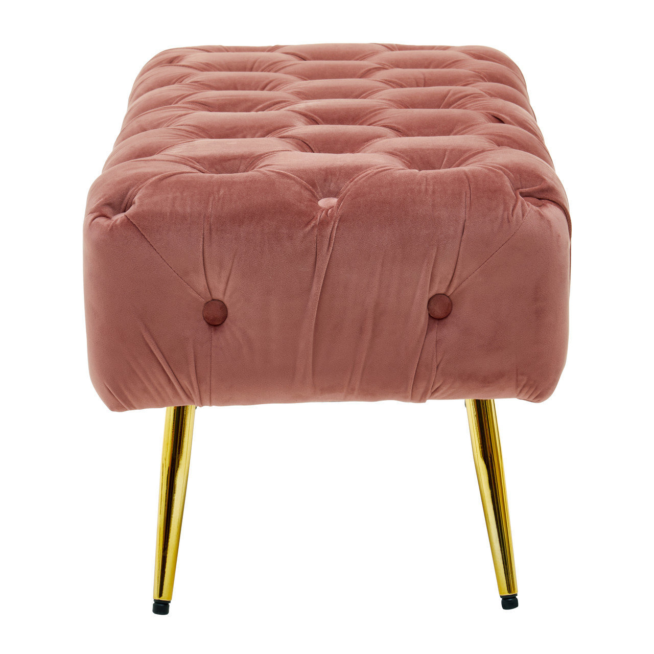 Mercer41 Galina 104Cm Wide Velvet Tufted Rectangle Footstool Ottoman ...