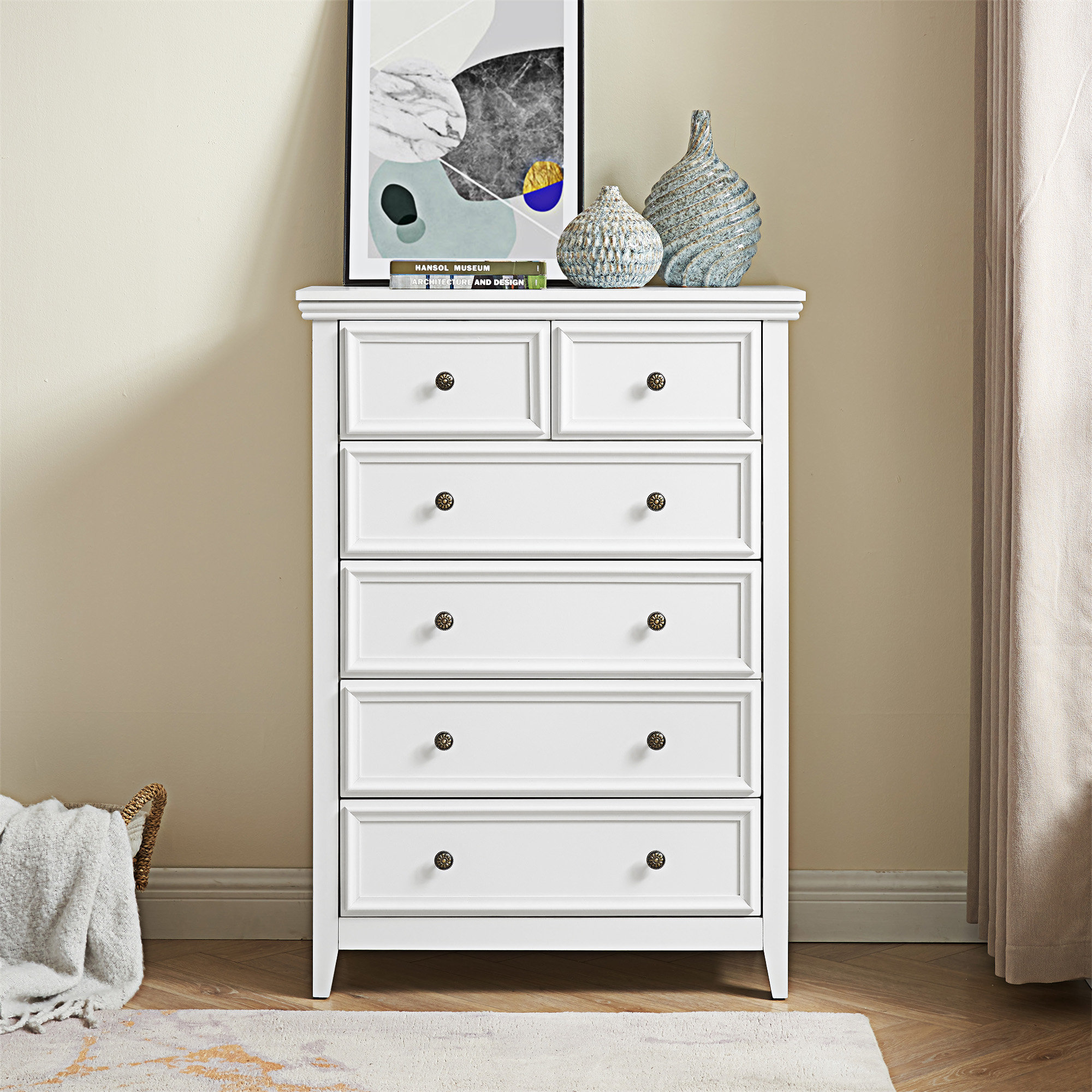 Lark Manor Modern 6 Drawers Dresser 6 Drawers Cabinet - Wayfair Canada