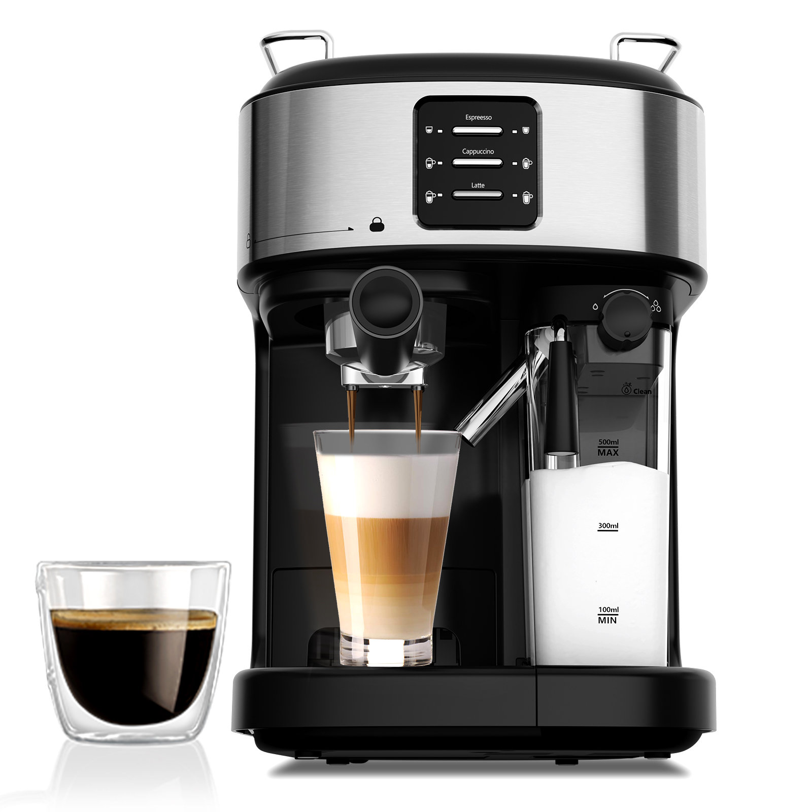 Electactic 20Bar Professional Espresso Machine With Milk Frother ,3 In ...