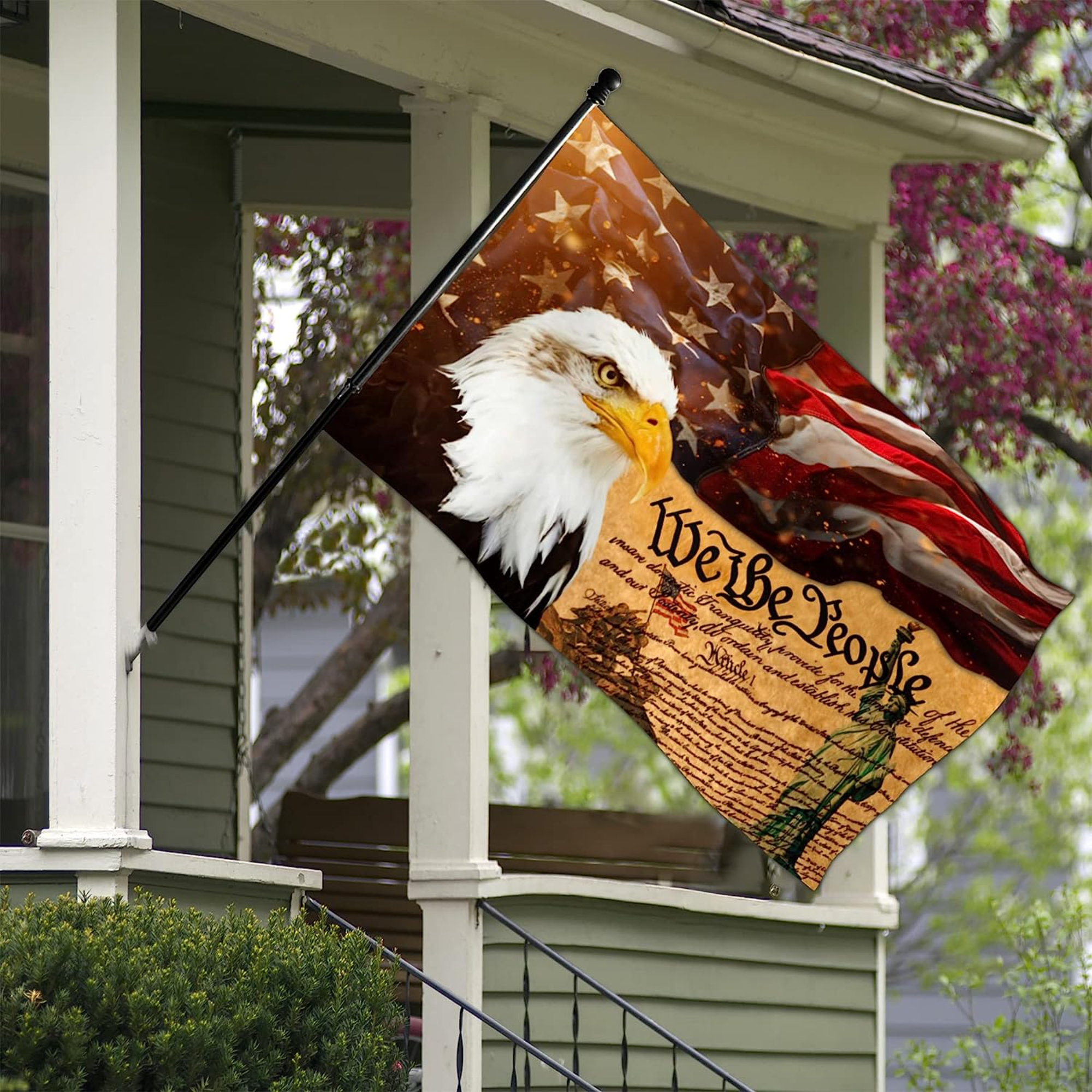 The Holiday Aisle® Greenleigh 2-Sided Polyester 36 x 60 in. House Flag ...