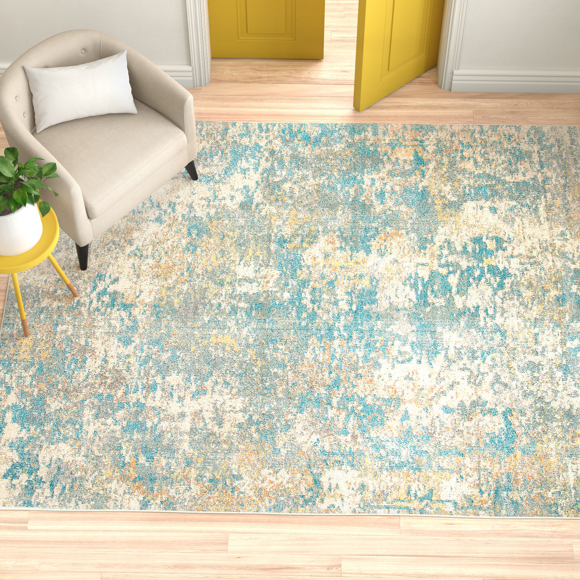 Wade Logan® Besfort Abstract Indoor Rug & Reviews | Wayfair