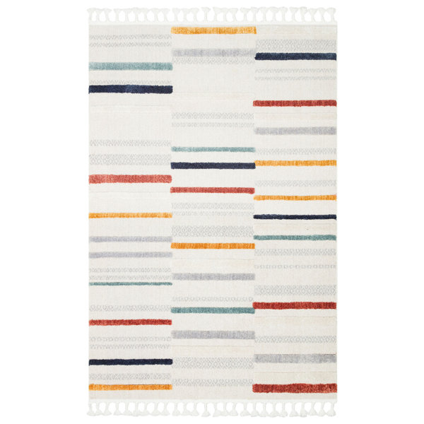 Ebern Designs Florida Striped Machine Woven Area Rug | Wayfair.co.uk