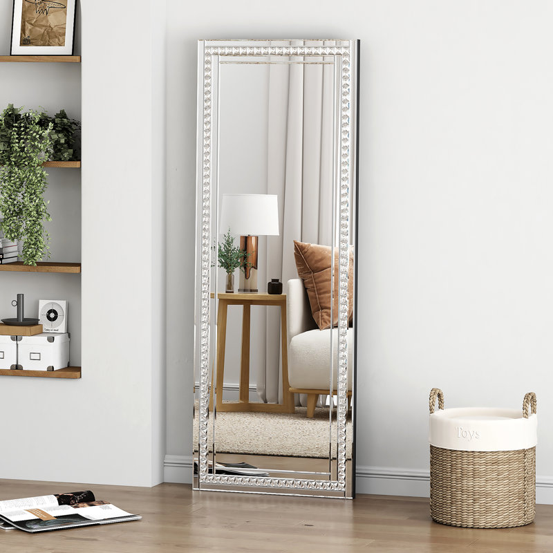 Everly Quinn Casmer Rectangle Full Length Mirror 22" Wide & Reviews ...