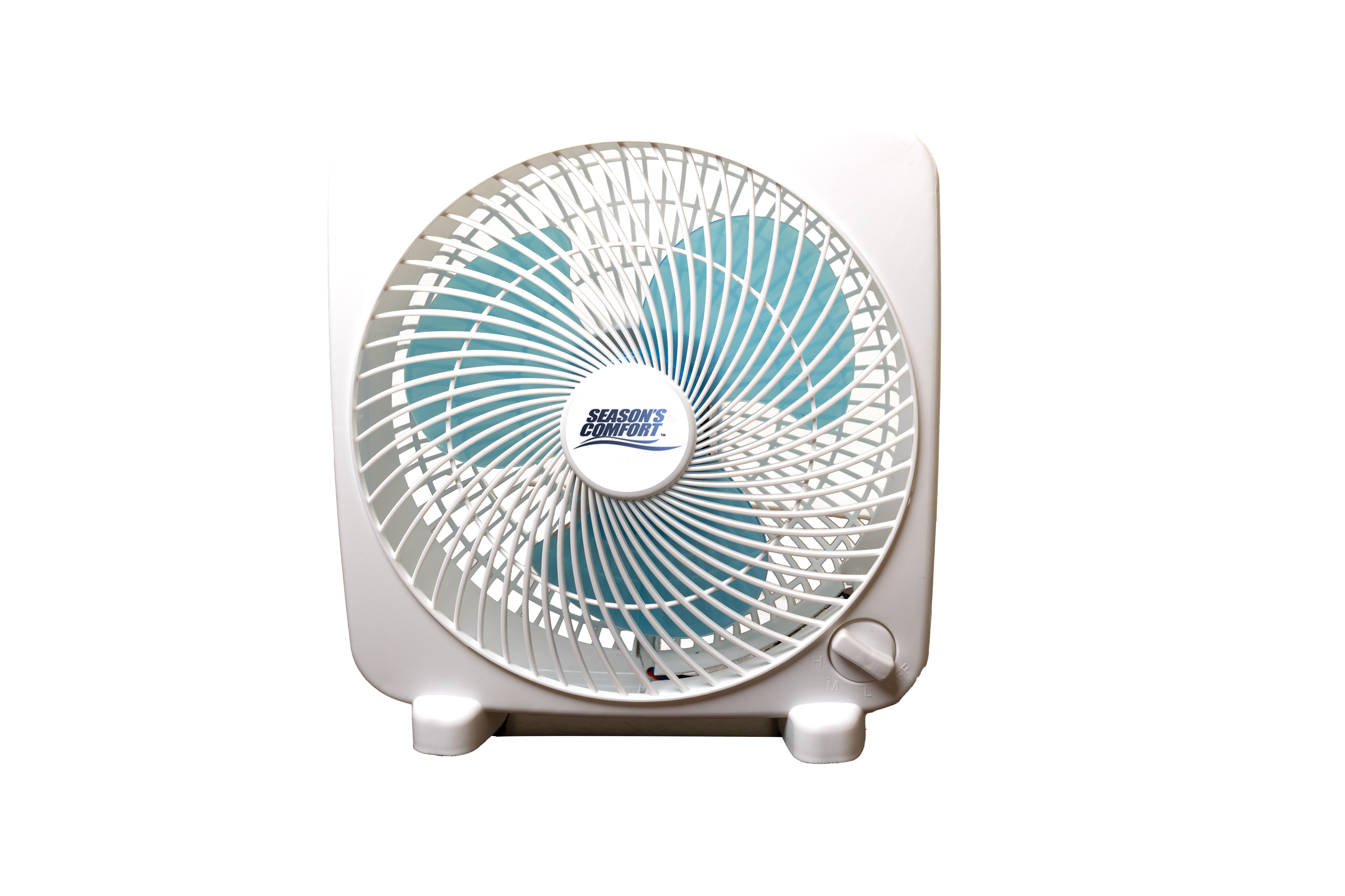 Seasons Comfort 9 Inch Electric Box Fan, 3 Speed, Lightweight, Indoor ...